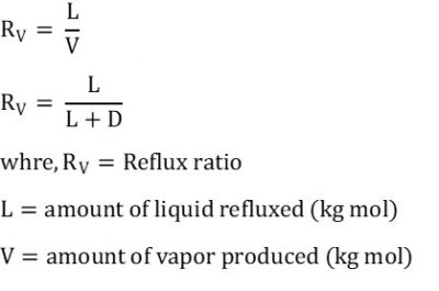 Reflux Ratio and Boil-up Ratio - Food Tech Notes